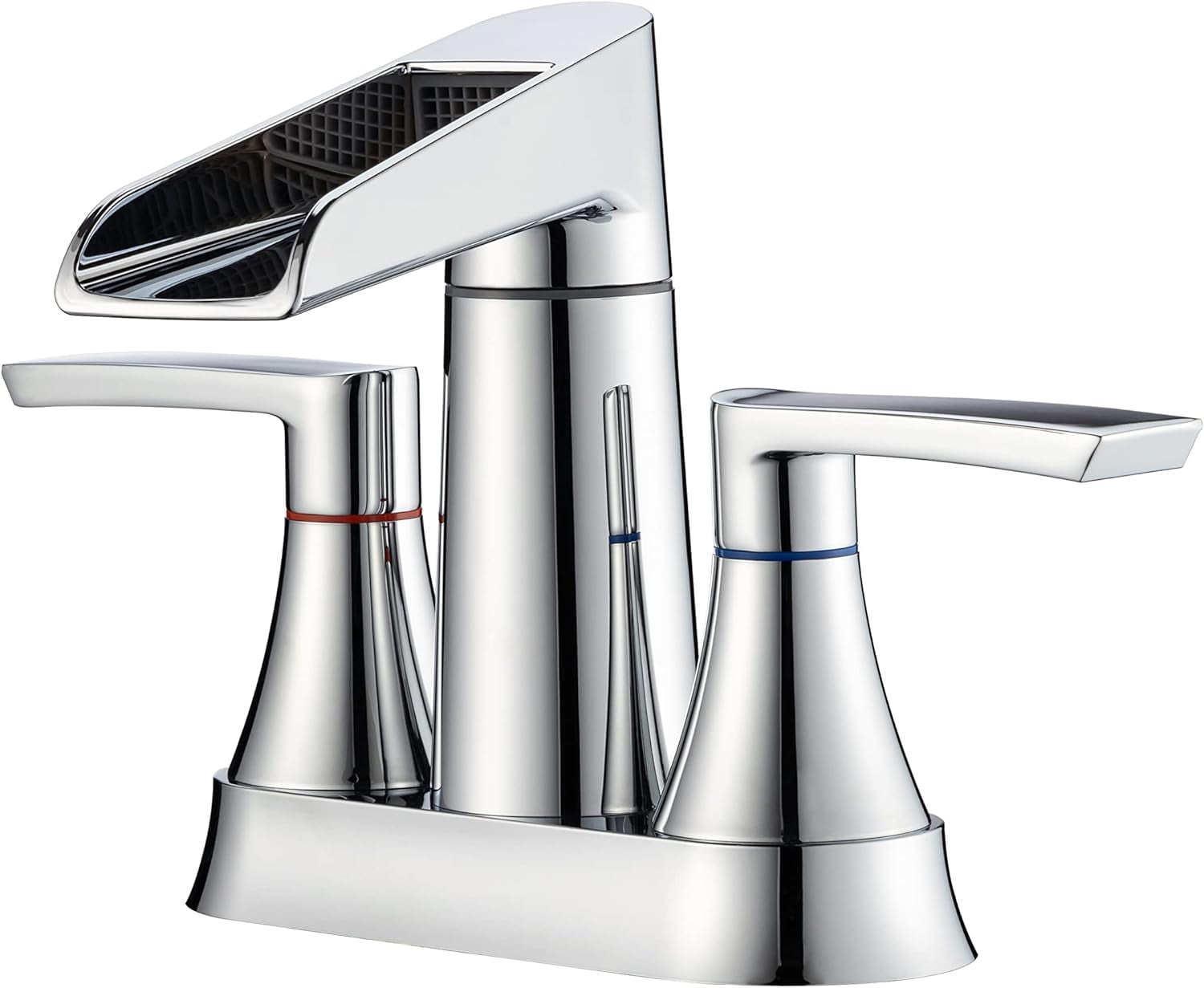 Waterfall Spout Bathroom WaterSong 2-Handle Bathroom Sink Faucet with ...