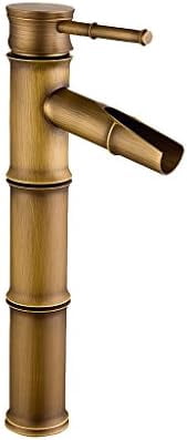 Waterfall Spout Single Handle One Hole Brass Bamboo Shape Water Tap ...