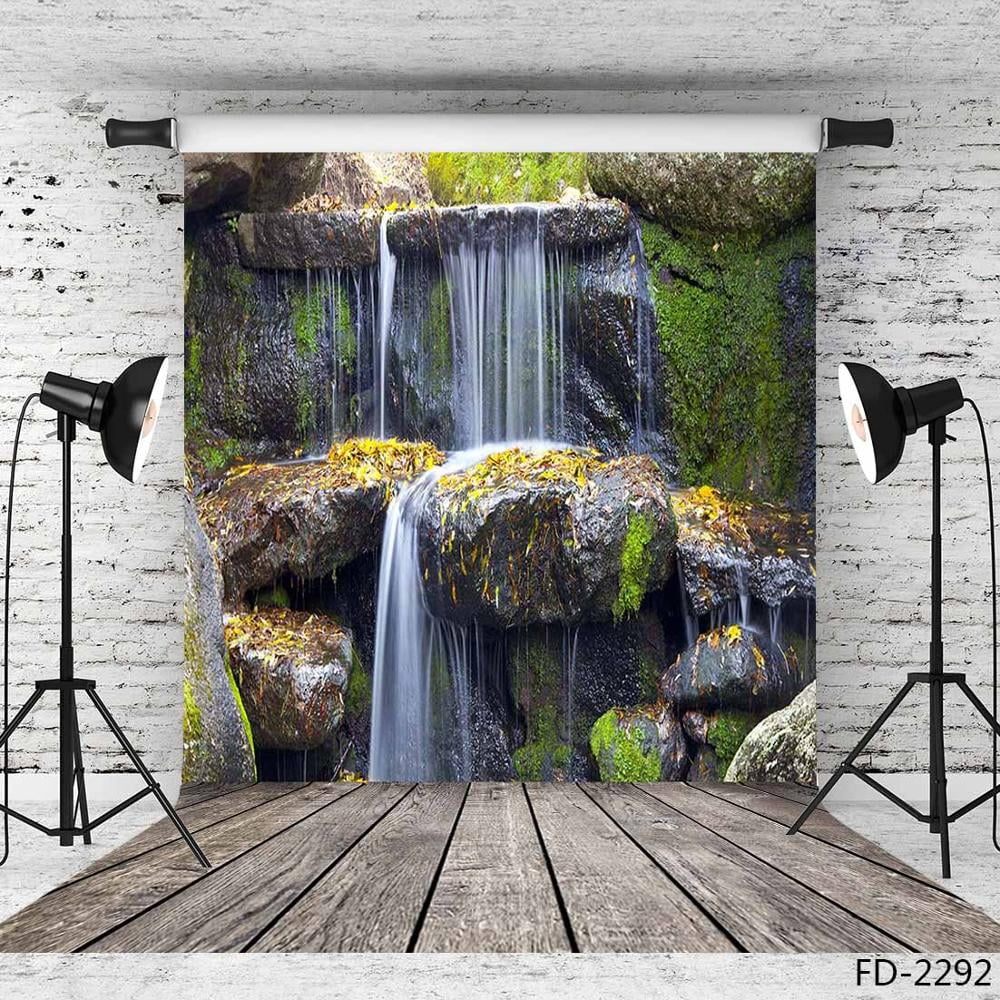Waterfall St Wooden Floor Photographic Backgrounds Vinyl Backdrops ...