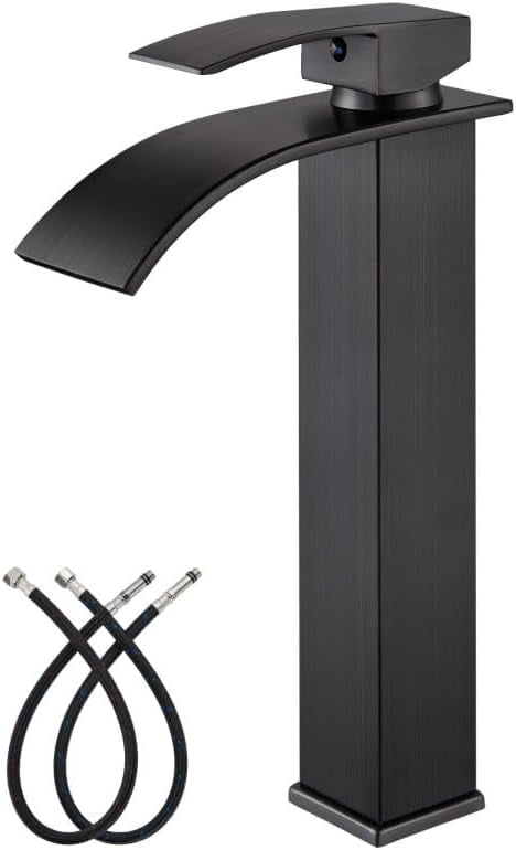 Waterfall Tall Bathroom Faucet Single Handle Bathroom Faucets for Sink ...