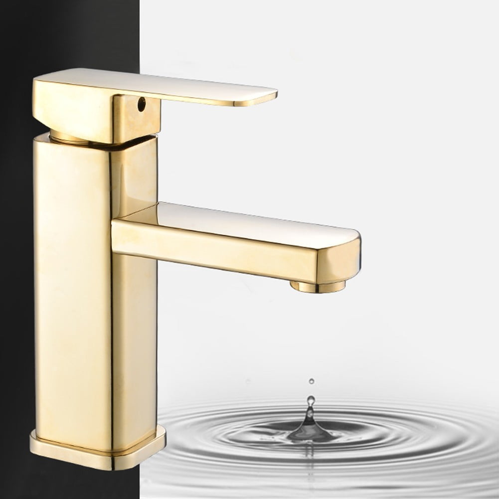 Waterfall Tap Monobloc Modern Bathroom Basin Sink Tap Mixer Faucet Gold ...
