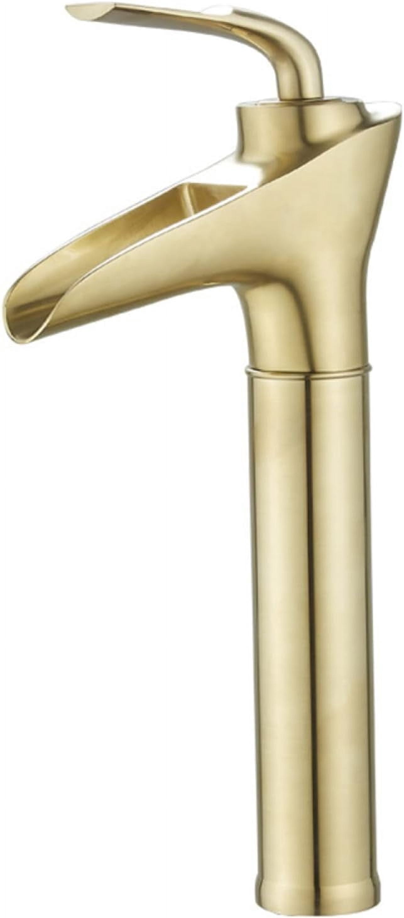 Waterfall Taps for Basin Brushed Gold, Brass, Basin Taps Hot and Cold ...