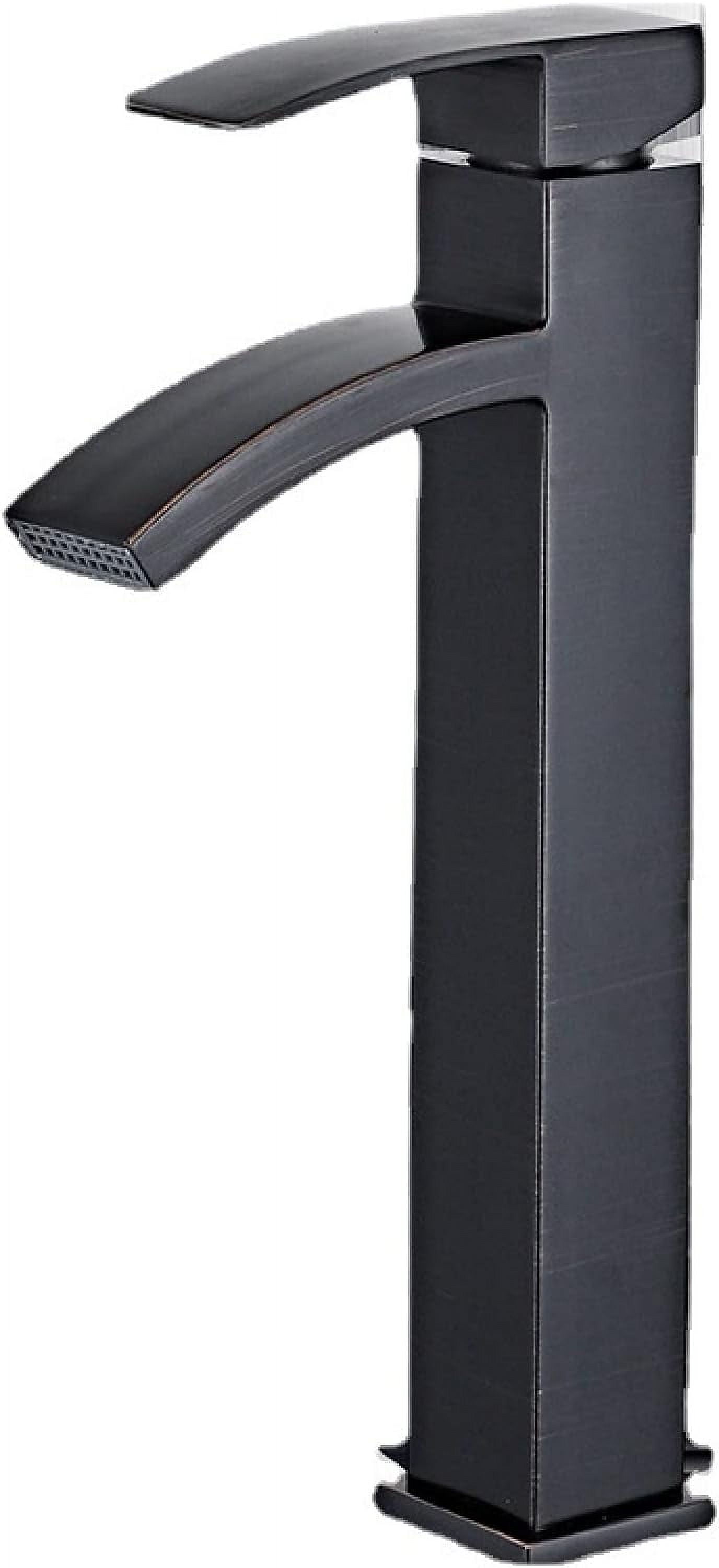 Waterfall Taps for Bathroom Sink Black, Basin Taps Single Lever Hot and ...