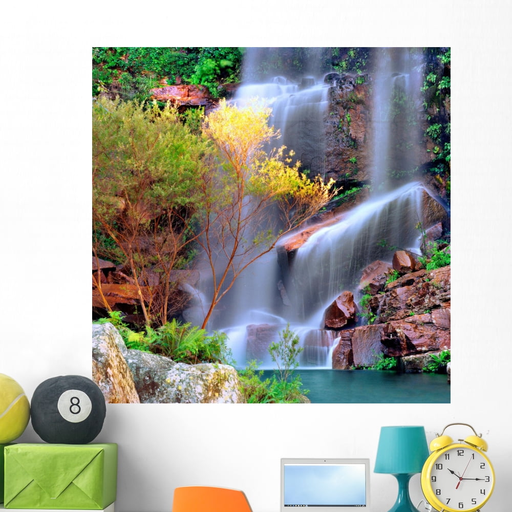 Waterfall Wall Mural by Wallmonkeys Peel and Stick Graphic (48 in W x ...