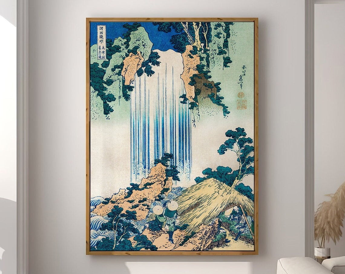 Waterfalls Katsushika Hokusai Japanese Woodblock Art Print Ukiyo-E ...