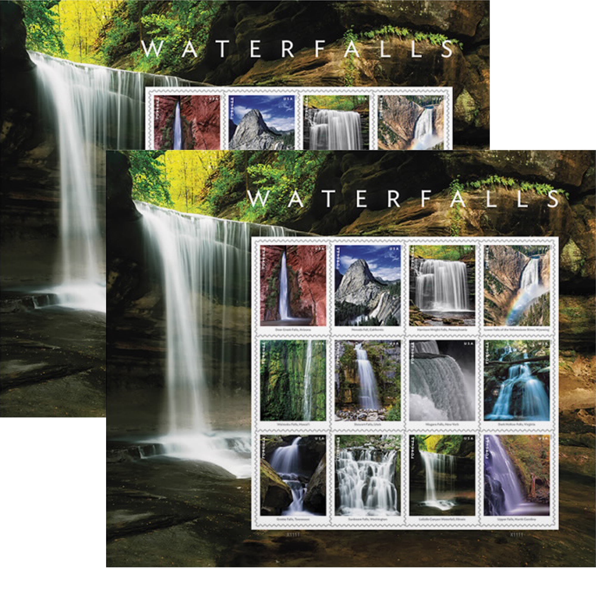 USPS Forever Waterfalls Postage Stamps - 2 Sheets of 12, First Class ...