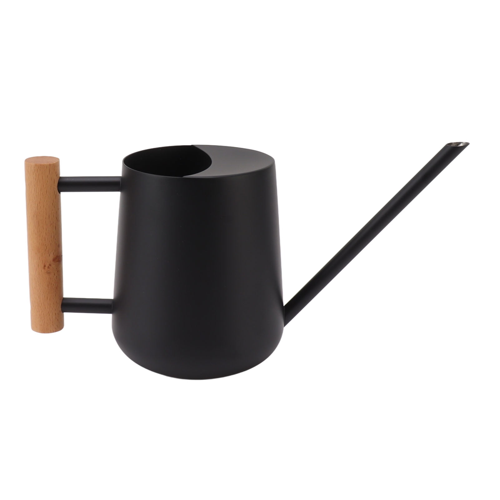Watering Can 900ml Stainless Steel Long Spout Wooden Handle Elegant ...