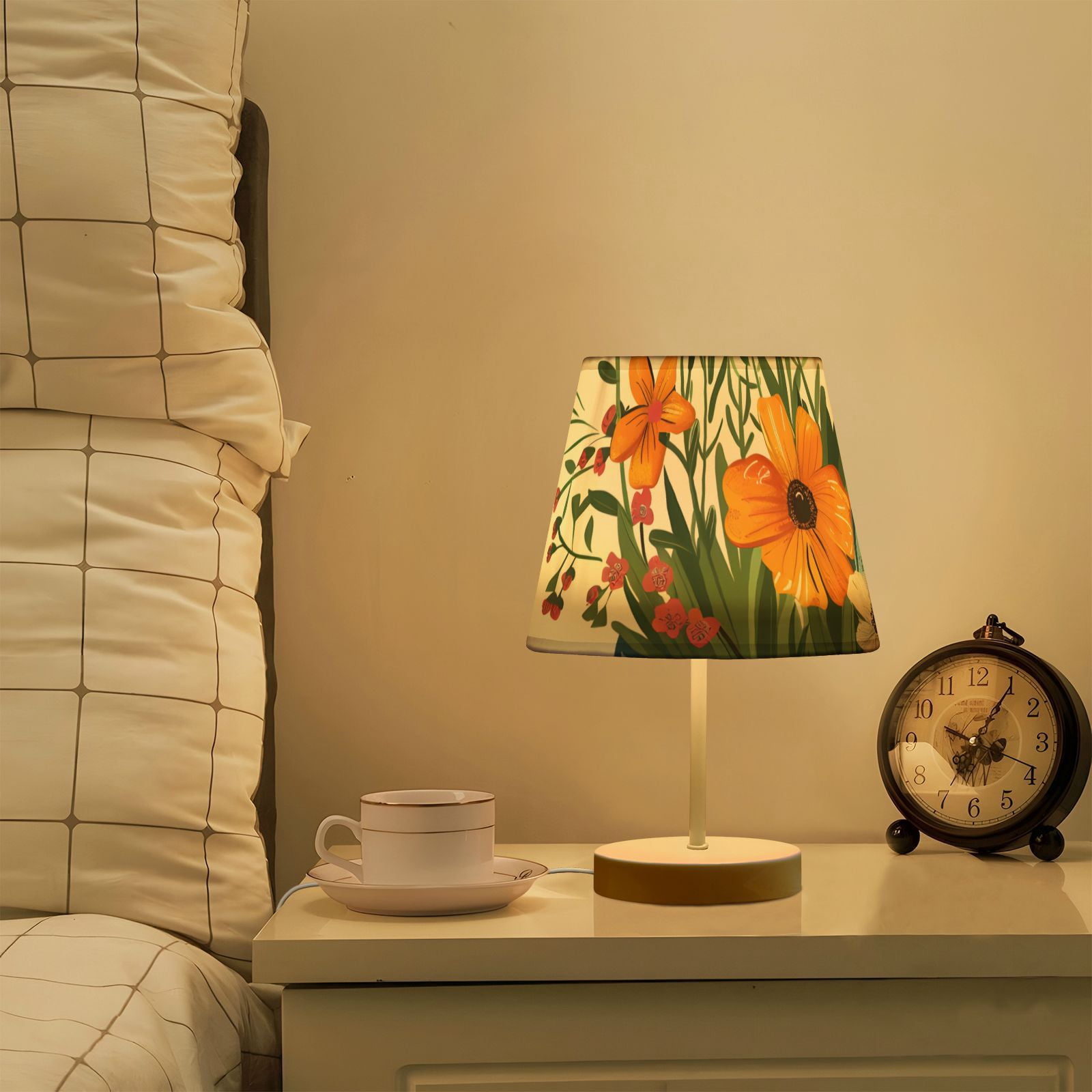 Watering Can Flowers LED Desk Lamp Table Lamp USB Bedside Nightstand ...