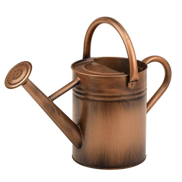 Panacea Outdoor Garden Watering Can, 2 Gallon, Copper Metal ...