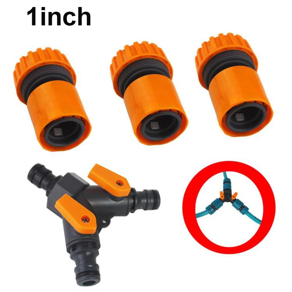 Watering Faucet 3 Way Brass Garden Hose Splitter Connector Y-Type ...