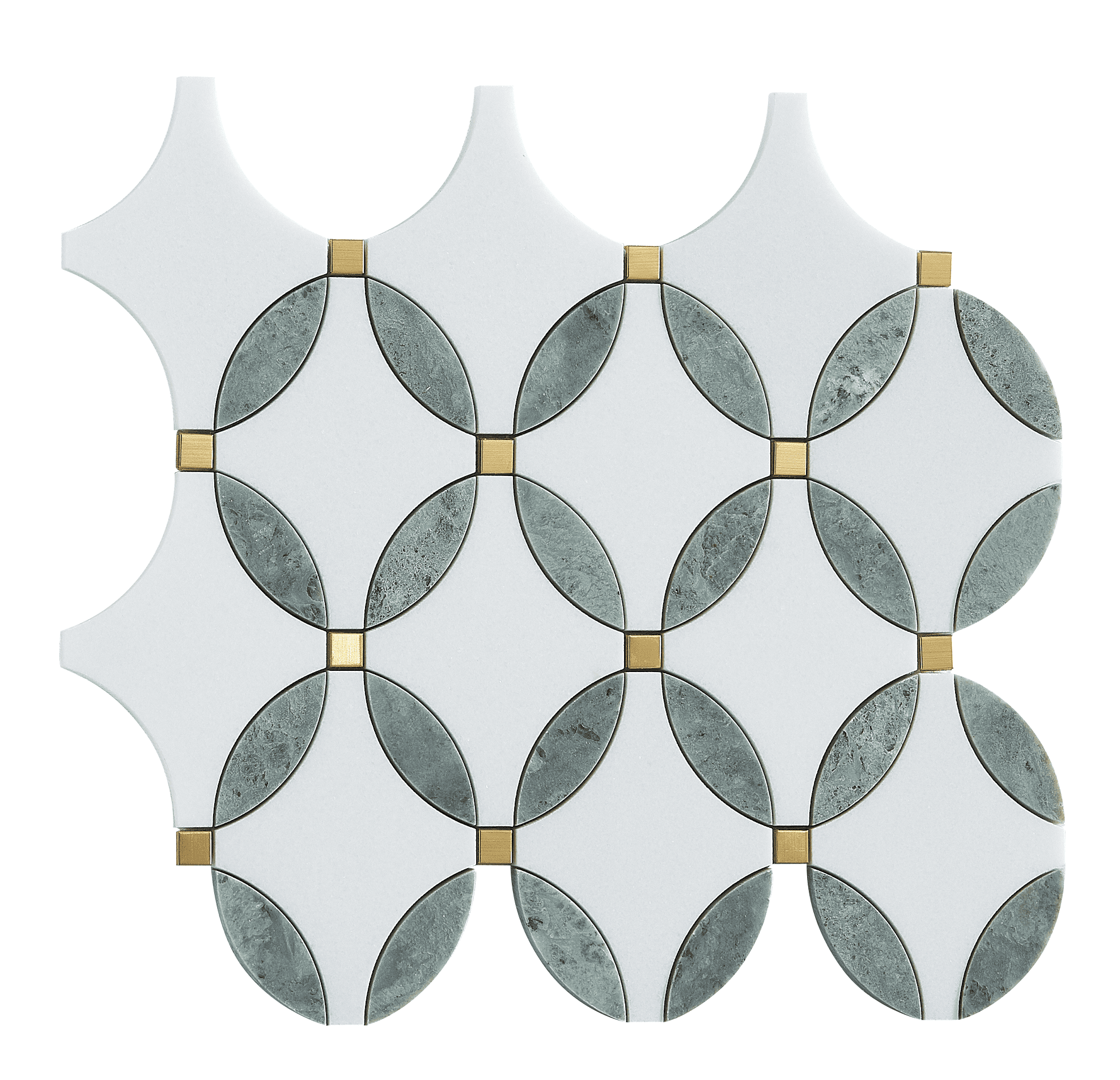 Waterjet Marble And Metal Wall Mosaic Tile - Case (10 Sheets) - Walmart.com