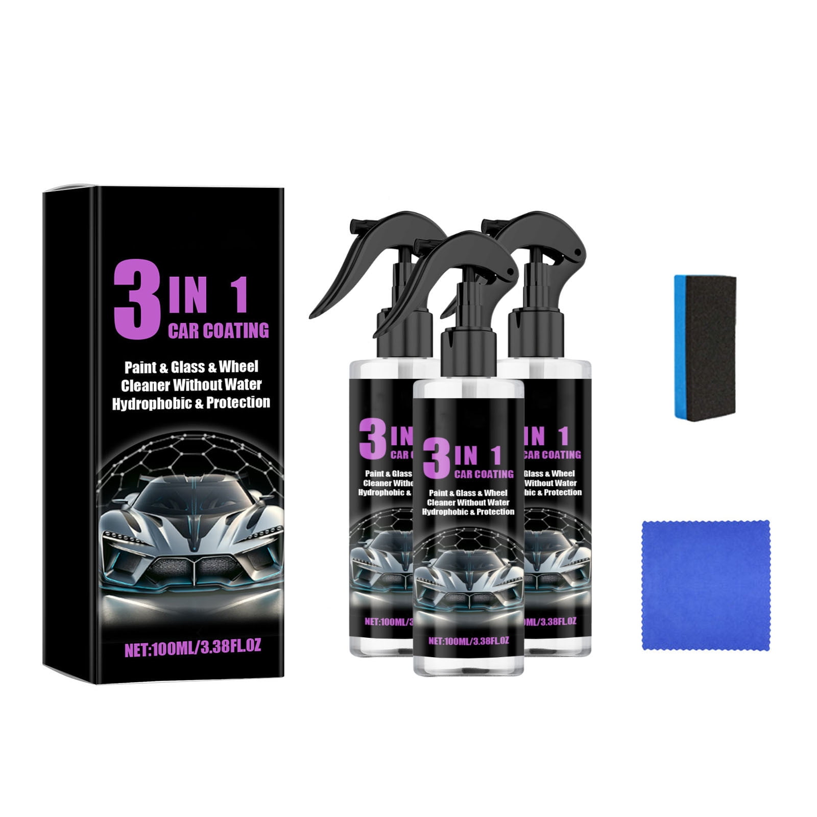 Waterless Car Wash Spray with Ceramic Coating Technology, Paint Repair Agent for Scratch Removal ...