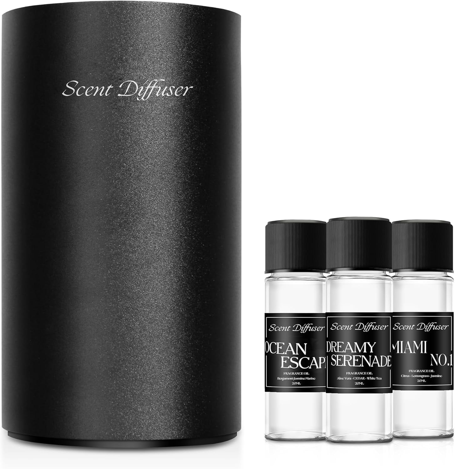 Waterless Essential Oil Diffuser Starter Kit - No Water Needed, Battery ...