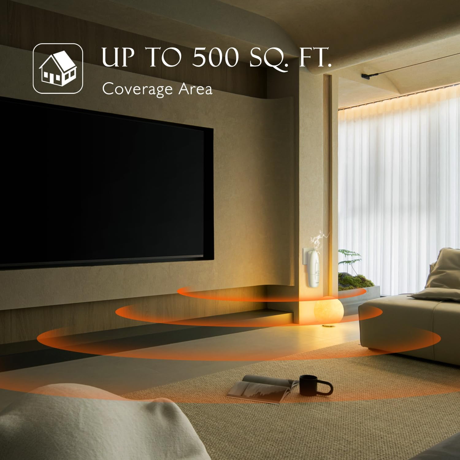Waterless Essential Oil Diffuser for Home & Office, 500 Sq Ft Coverage ...