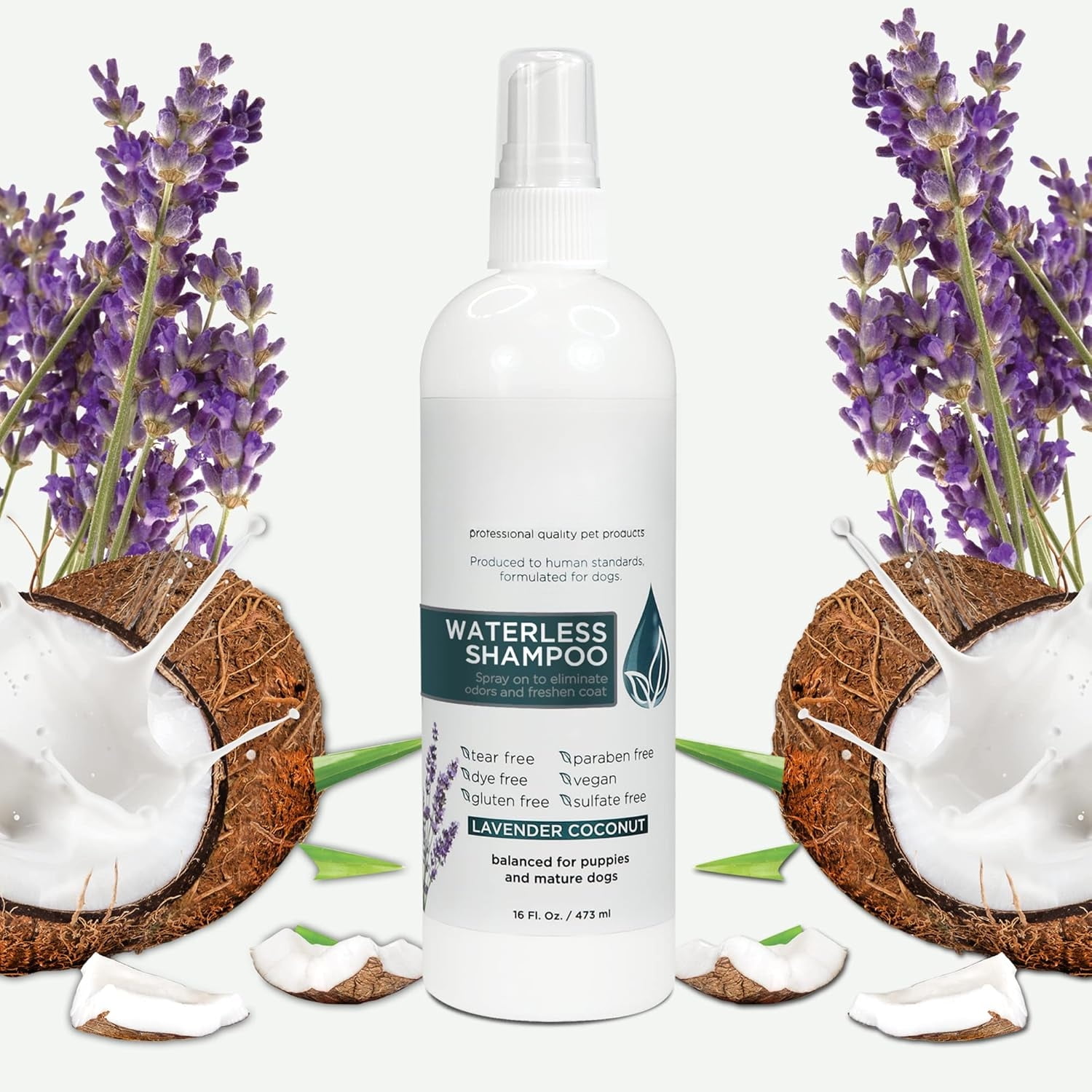 Waterless No-Rinse Dog Dry Shampoo Spray with Hydrating Essential Oils ...