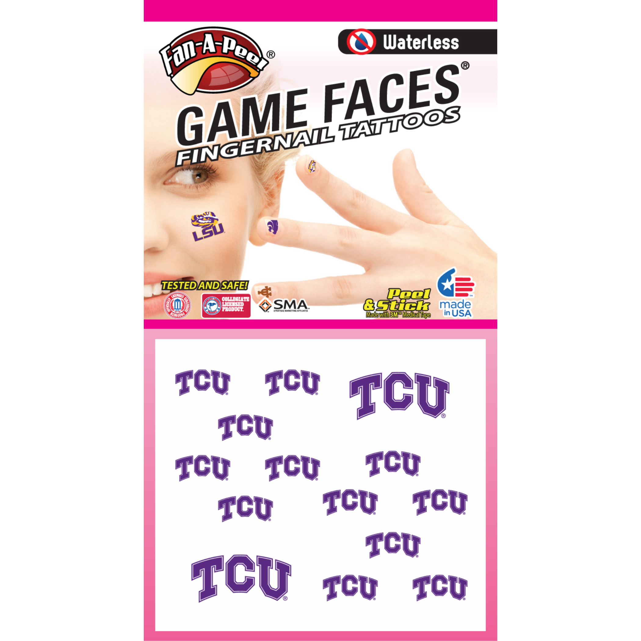 Waterless Peel & Stick Fingernail Fan-A-Peel / Gamesfaces[ Texas ...