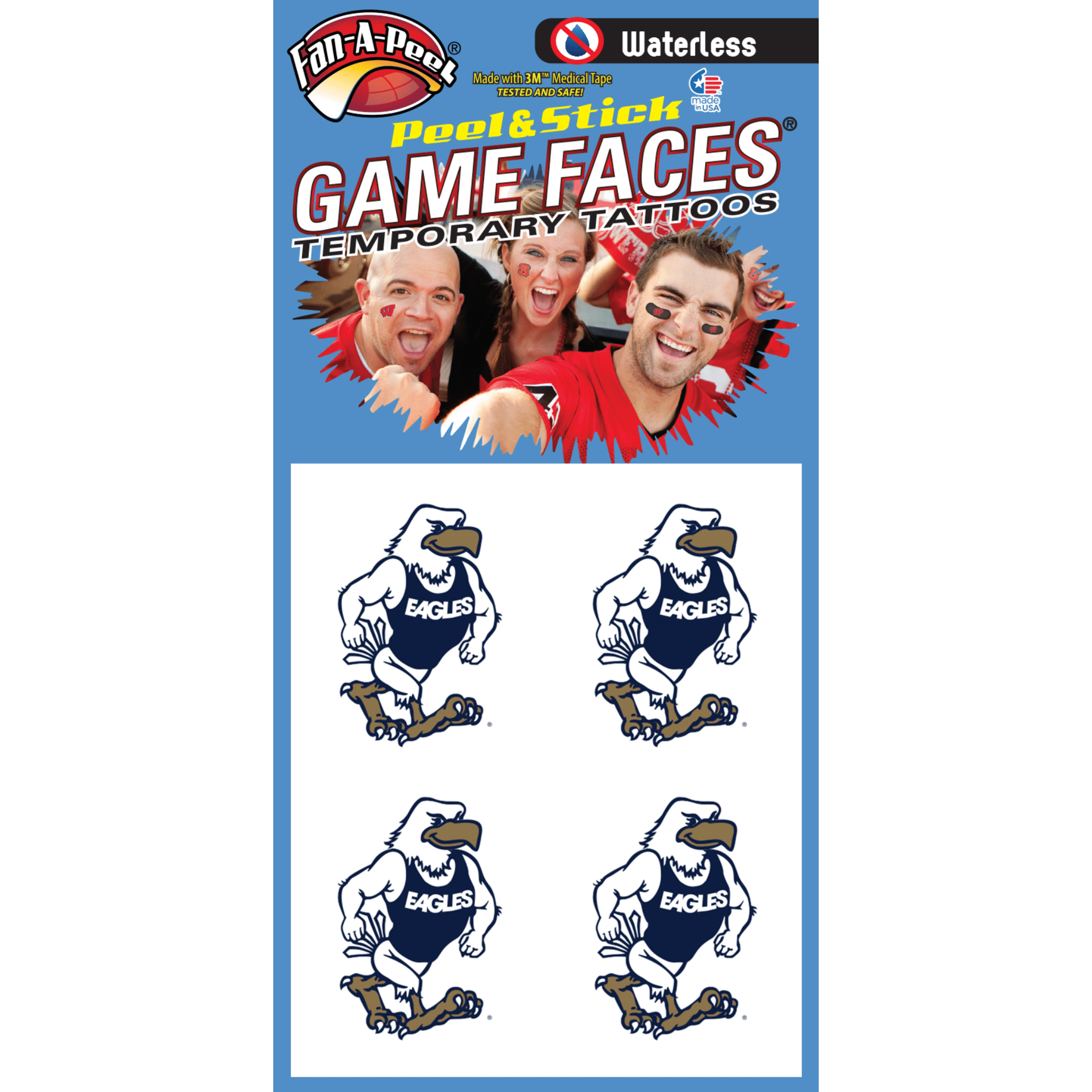 Waterless Peel & Stick Temporary Tattoos Fan-A-Peel / Gamesfaces ...