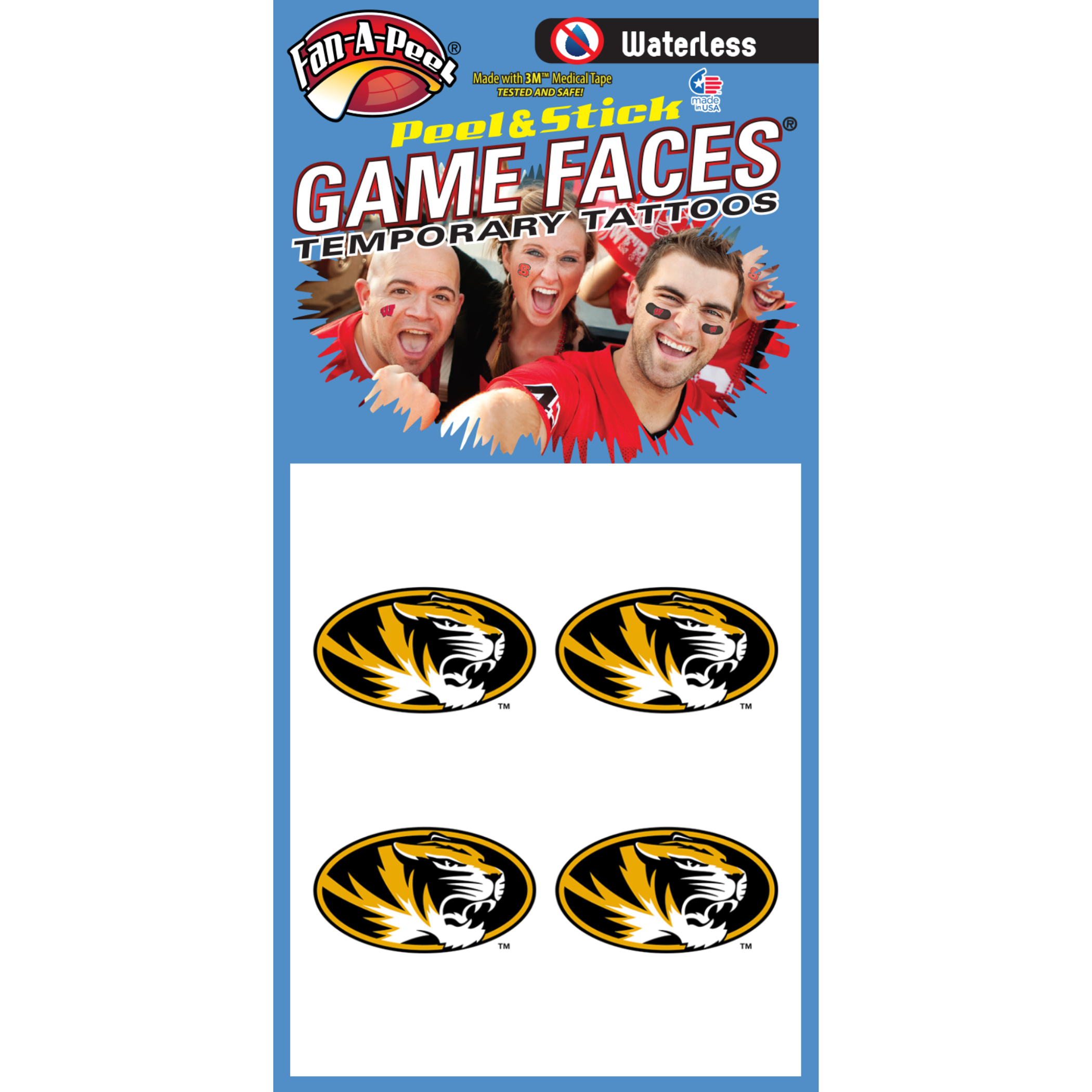 Waterless Peel & Stick Temporary Tattoos Fan-A-Peel / Gamesfaces ...