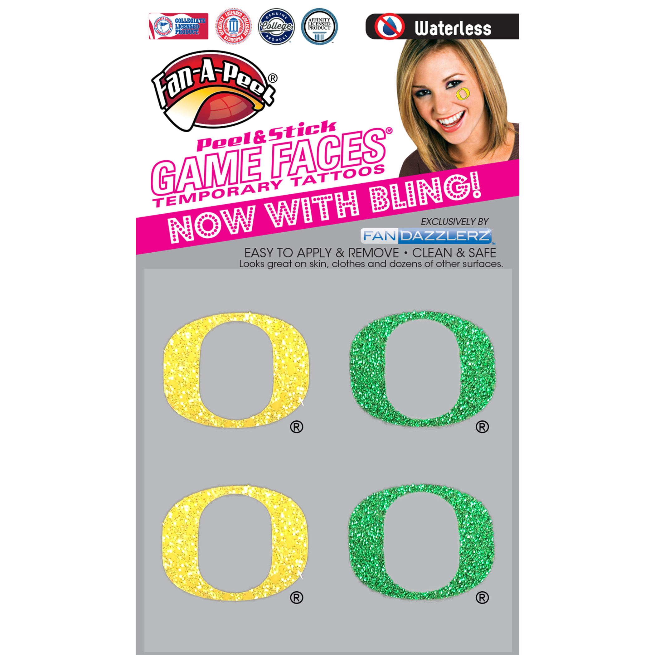 Waterless Peel & Stick Temporary Tattoos Fan-A-Peel / Gamesfaces ...
