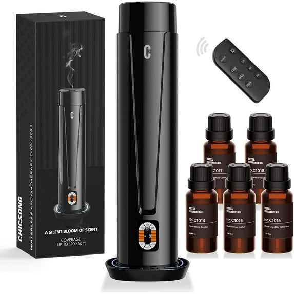 Waterless Scent Diffuser – 1200 Sq Ft Coverage, Essential Oil with ...