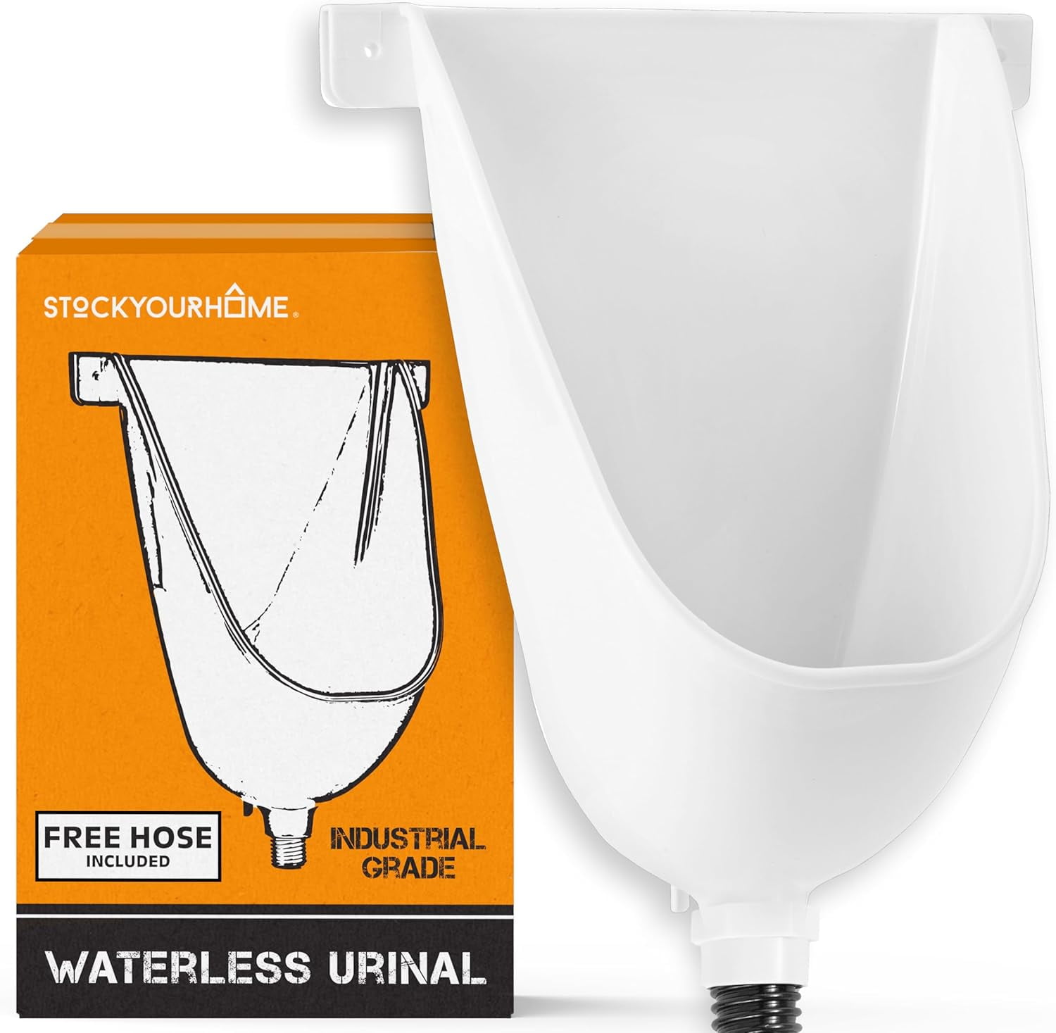 Waterless Urinal for Men (White) - Plastic Urinals for Men's Garage ...