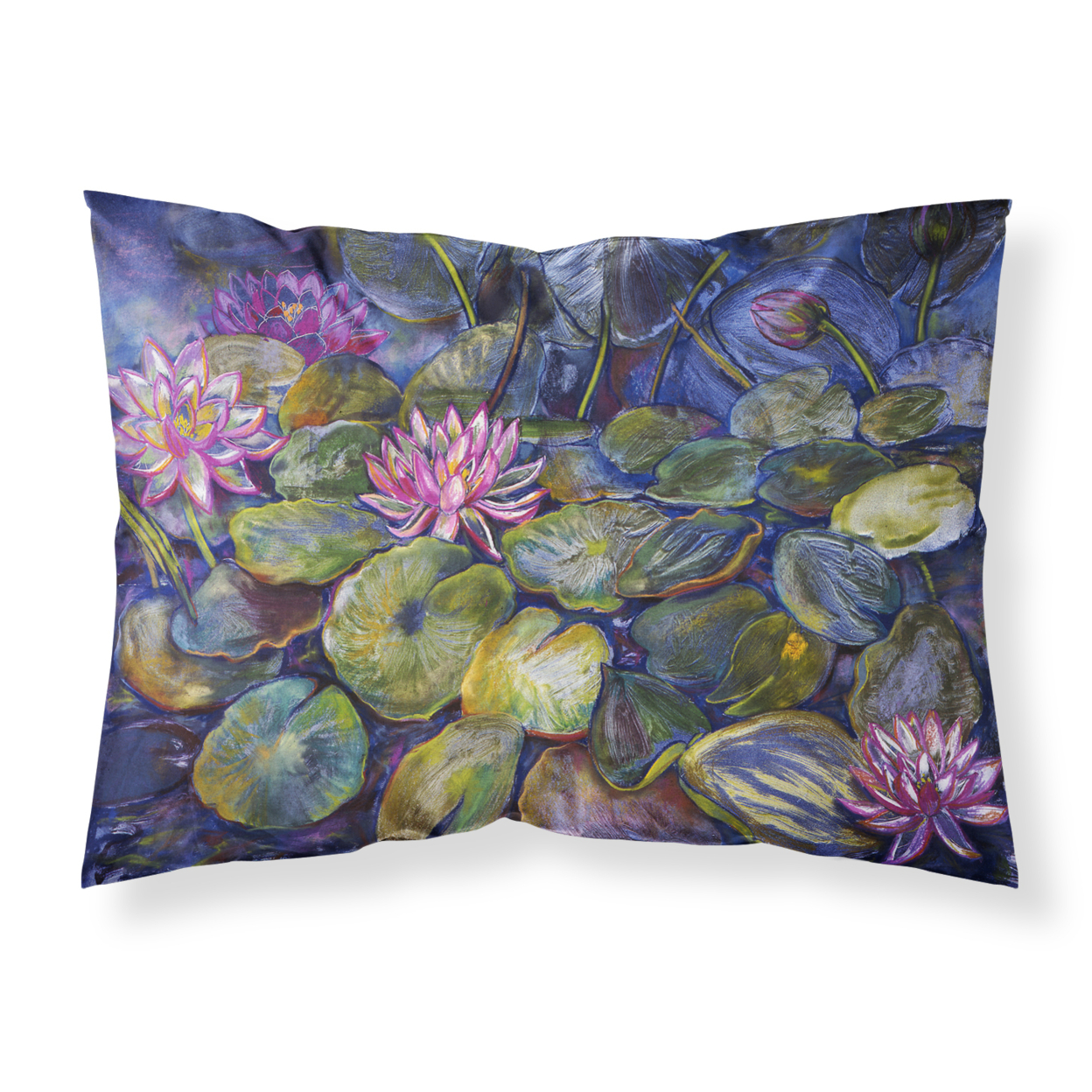 Waterlilies by Neil Drury Fabric Standard Pillowcase - Walmart.com