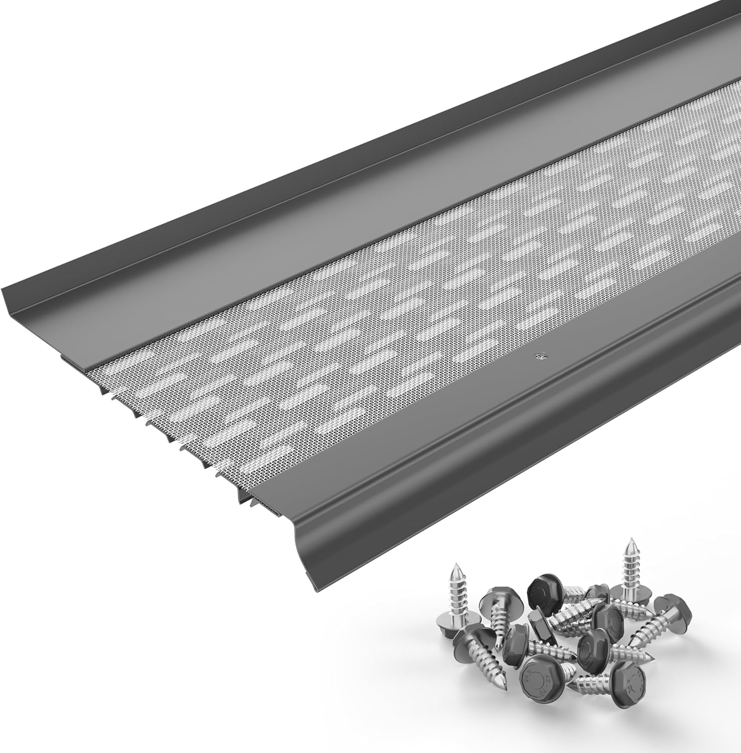 Waterlock Micromesh 6 inch Gutter Guards Leaf Protection, 100 Feet Dark ...