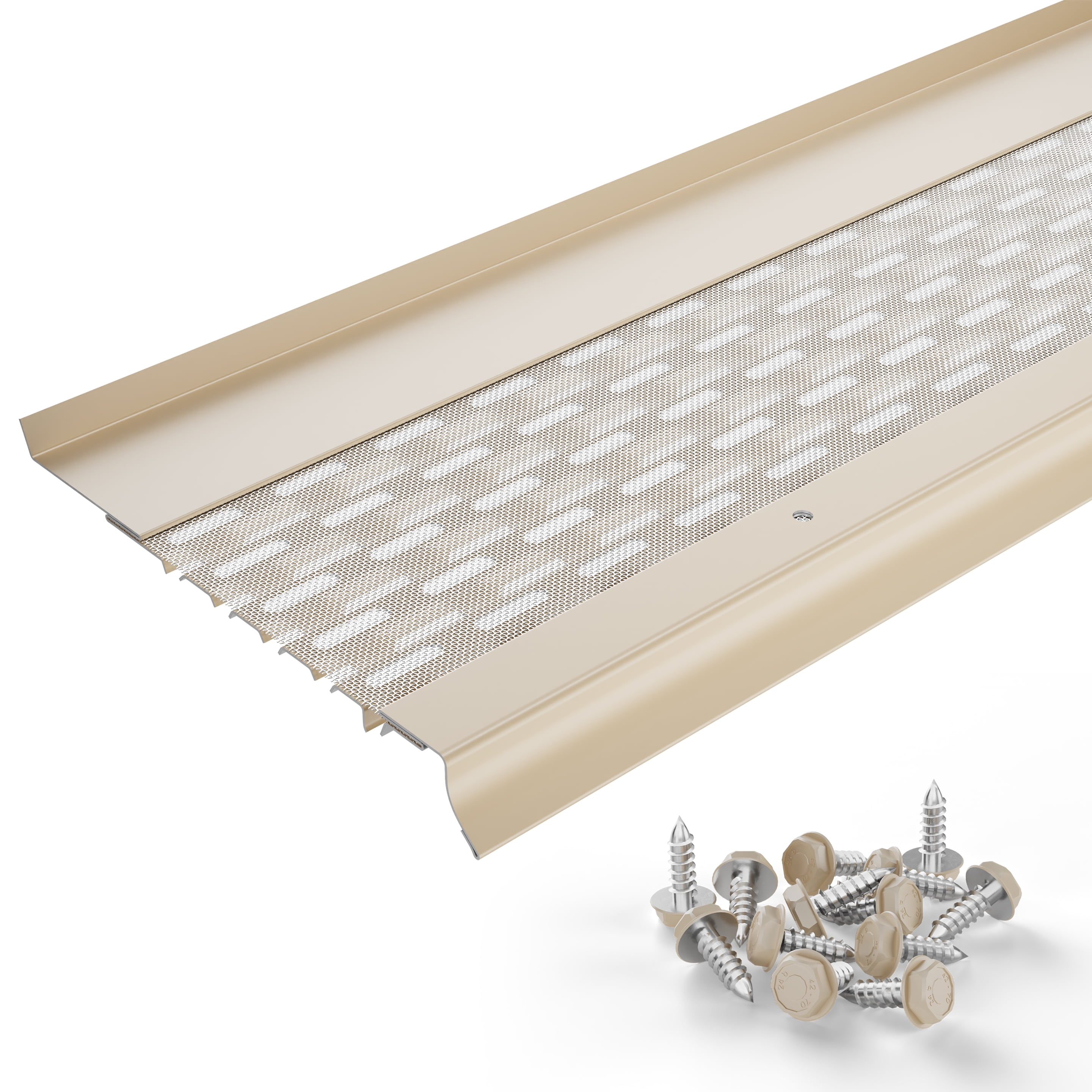 Waterlock Micromesh 6 inch Gutter Guards Leaf Protection, 25 Feet Egg ...