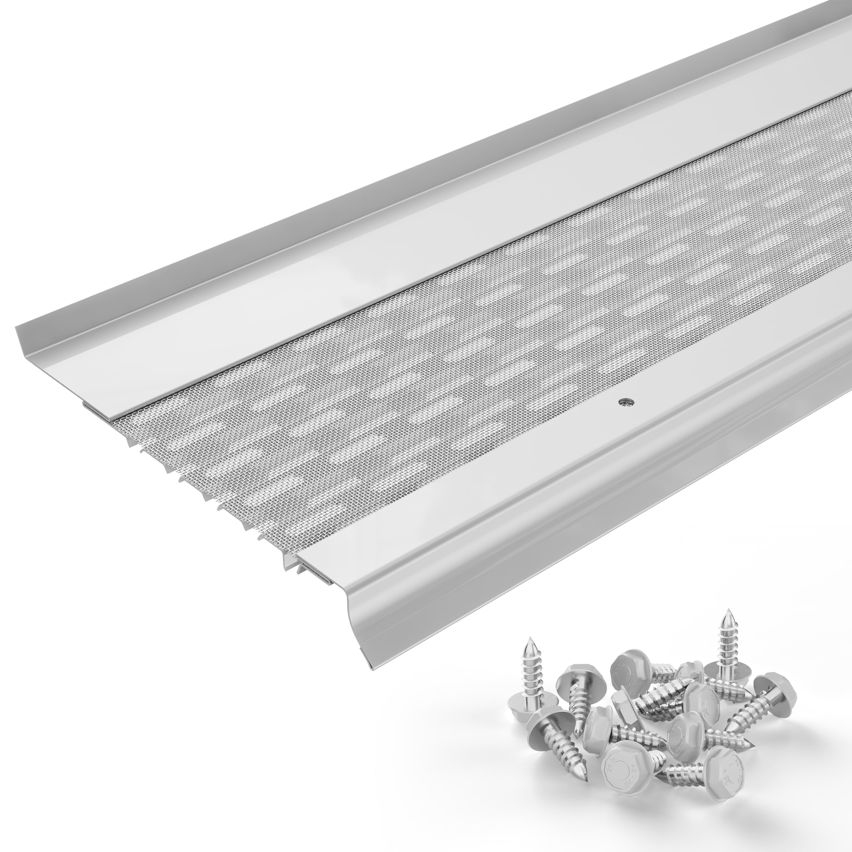 Waterlock Micromesh 6 inch Gutter Guards Leaf Protection, 25 Feet High ...