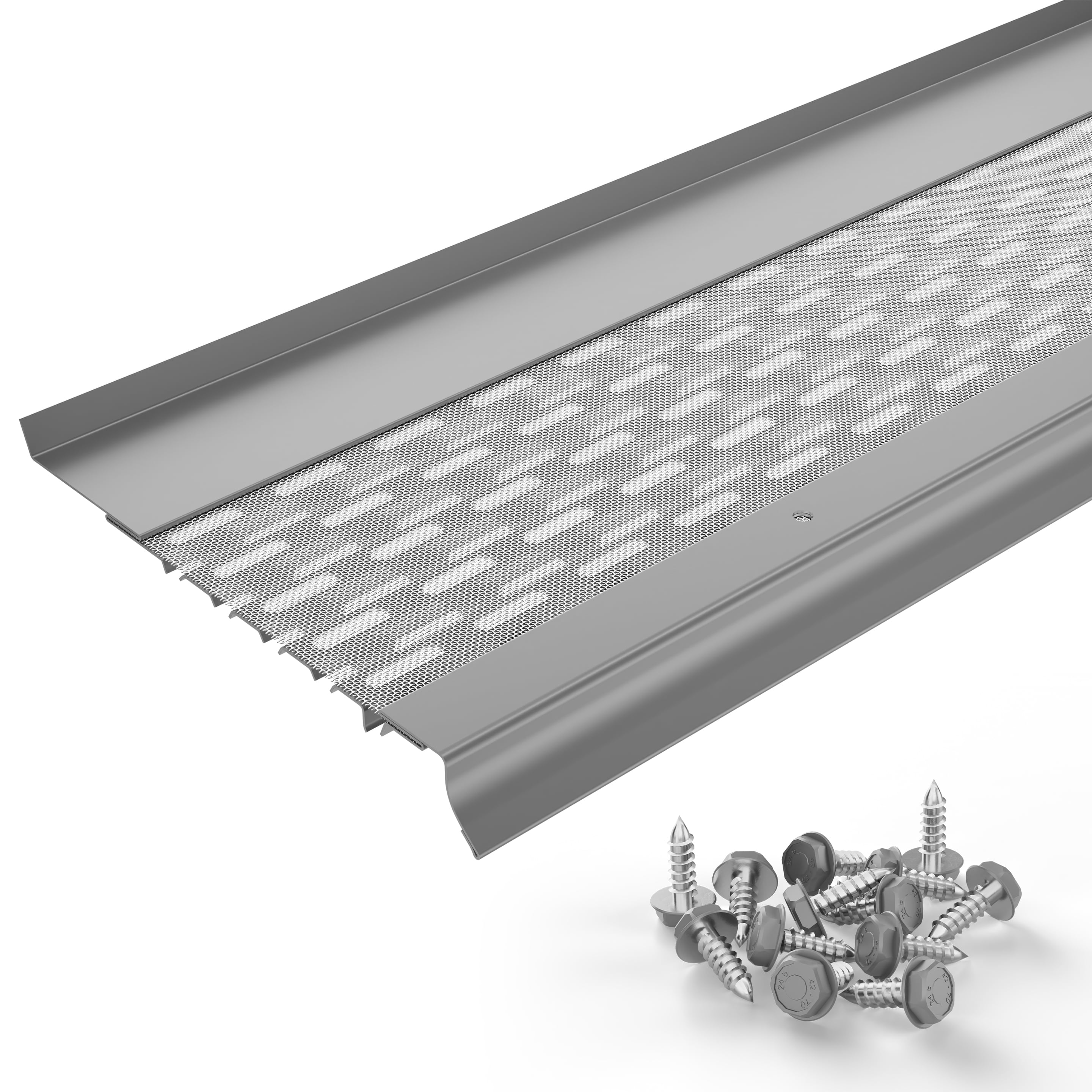 Waterlock Micromesh 6 inch Gutter Guards Leaf Protection, 35 Feet Light ...