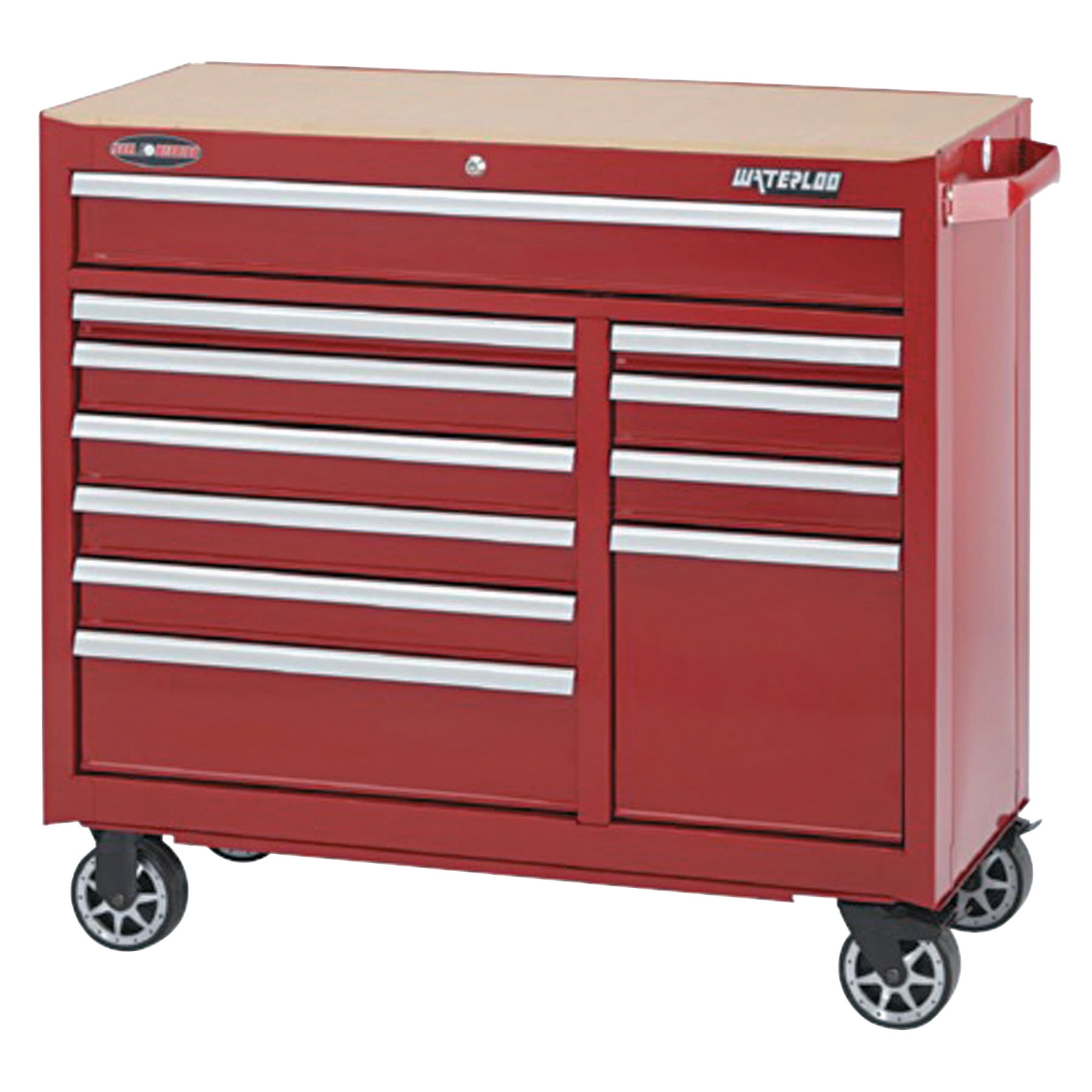 Waterloo 11-Drawer Cabinet, 41 in x 18 in x 40.75 in, 13,454 cu in, Red ...