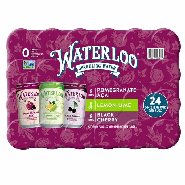 Waterloo Sparkling Variety Pack, 12 oz, 24-count - Walmart.com