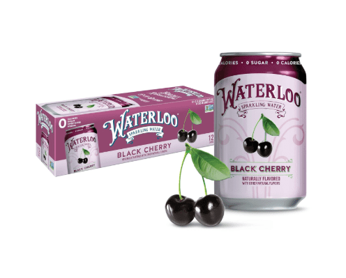 Waterloo Sparkling Water, Black Cherry Naturally Flavored, 12 Fl Oz ...