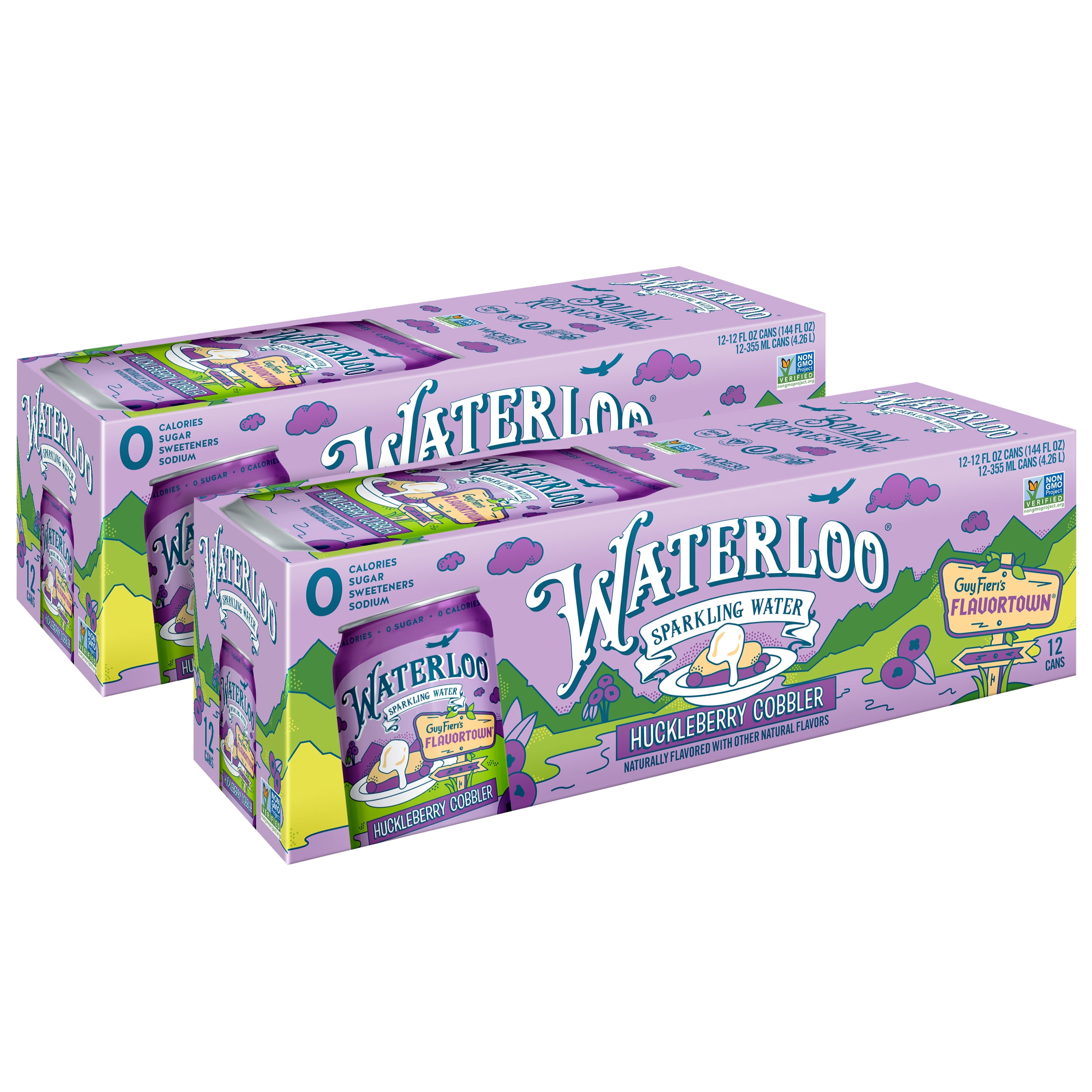 Waterloo Sparkling Water, Huckleberry Cobbler, Guy Fieri's Flavortown ...