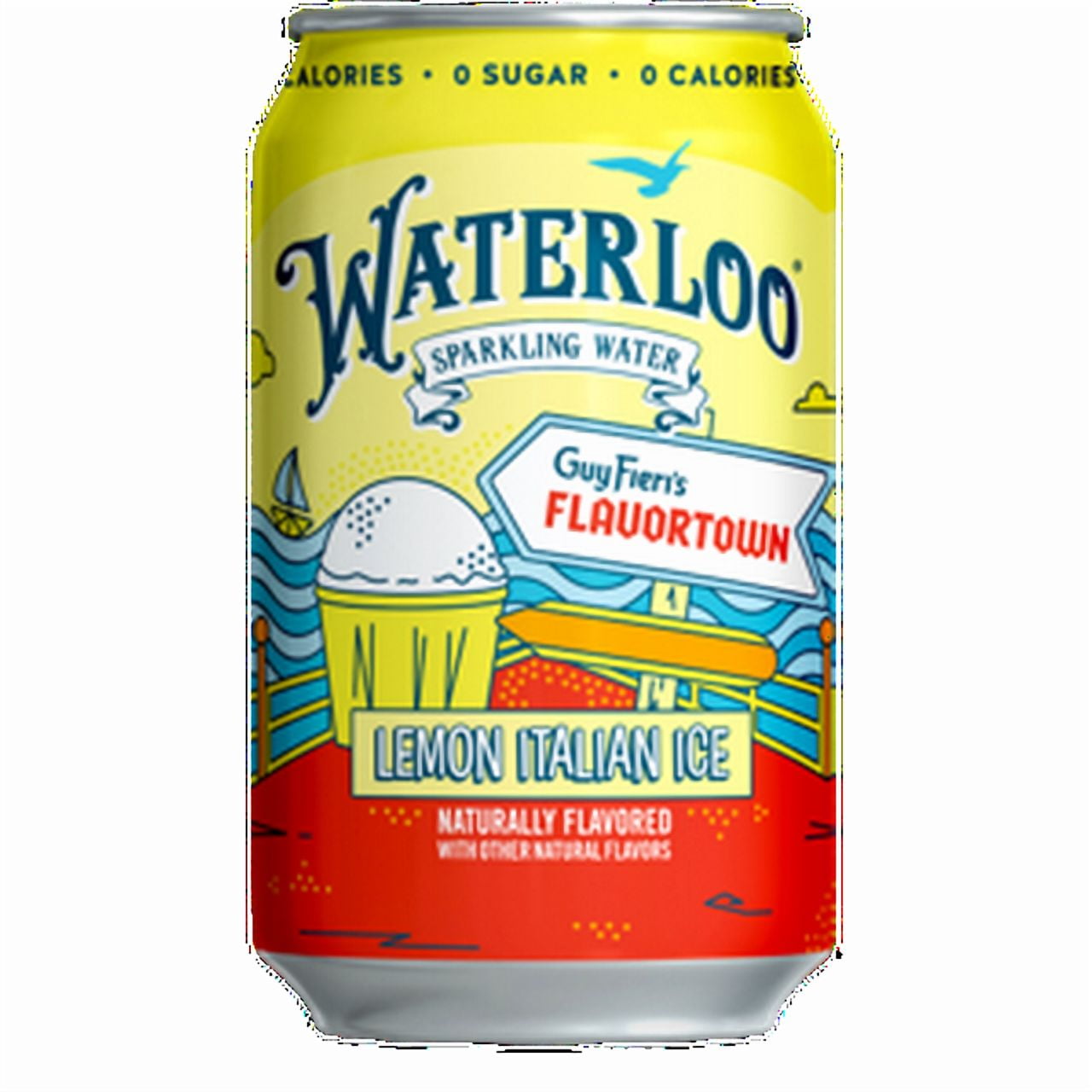Waterloo Sparkling Water, Lemon Italian Ice, 8 Pack Cans 12 fl oz ...