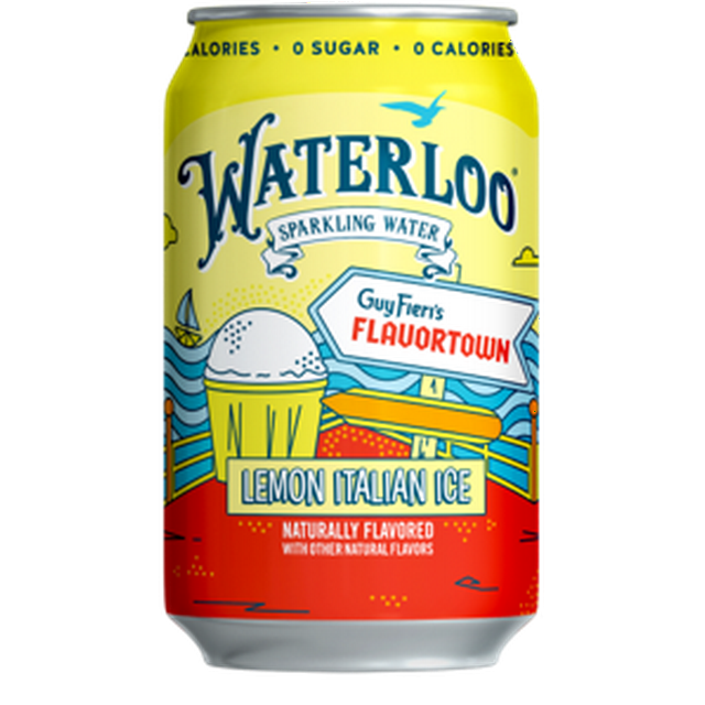 Waterloo Sparkling Water, Lemon Italian Ice, 8 Pack Cans 12 fl oz ...