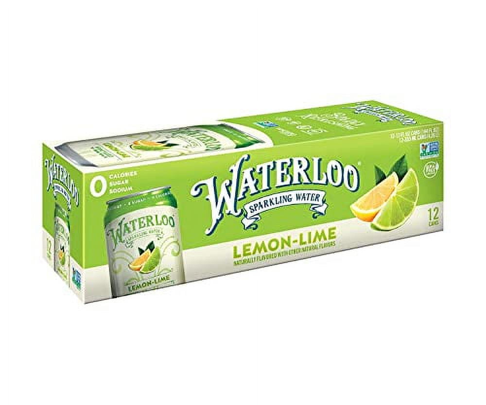 Waterloo Sparkling Water Lemon-Lime 12 Fl Oz Cans Pack of 12 - Walmart.com