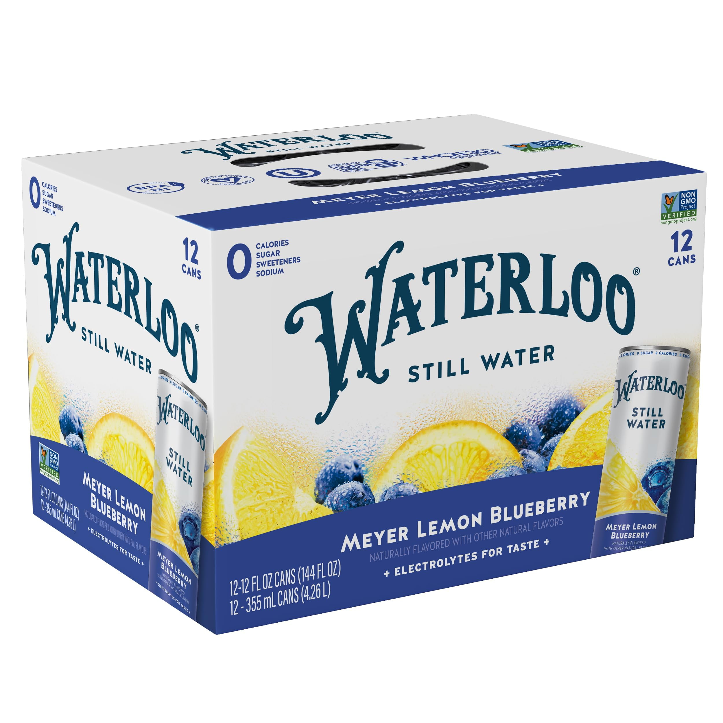 Waterloo Sparkling Water My Lemon Blueberry 144 fl oz (Pack Of 2 ...