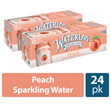 Waterloo Sugar-Free Flavored Drink, Peach Sparkling Water, 12 fl oz, 24 ...