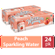 Waterloo Sparkling Water, Peach, 12 fl oz, 24 Pack Cans - Walmart.com