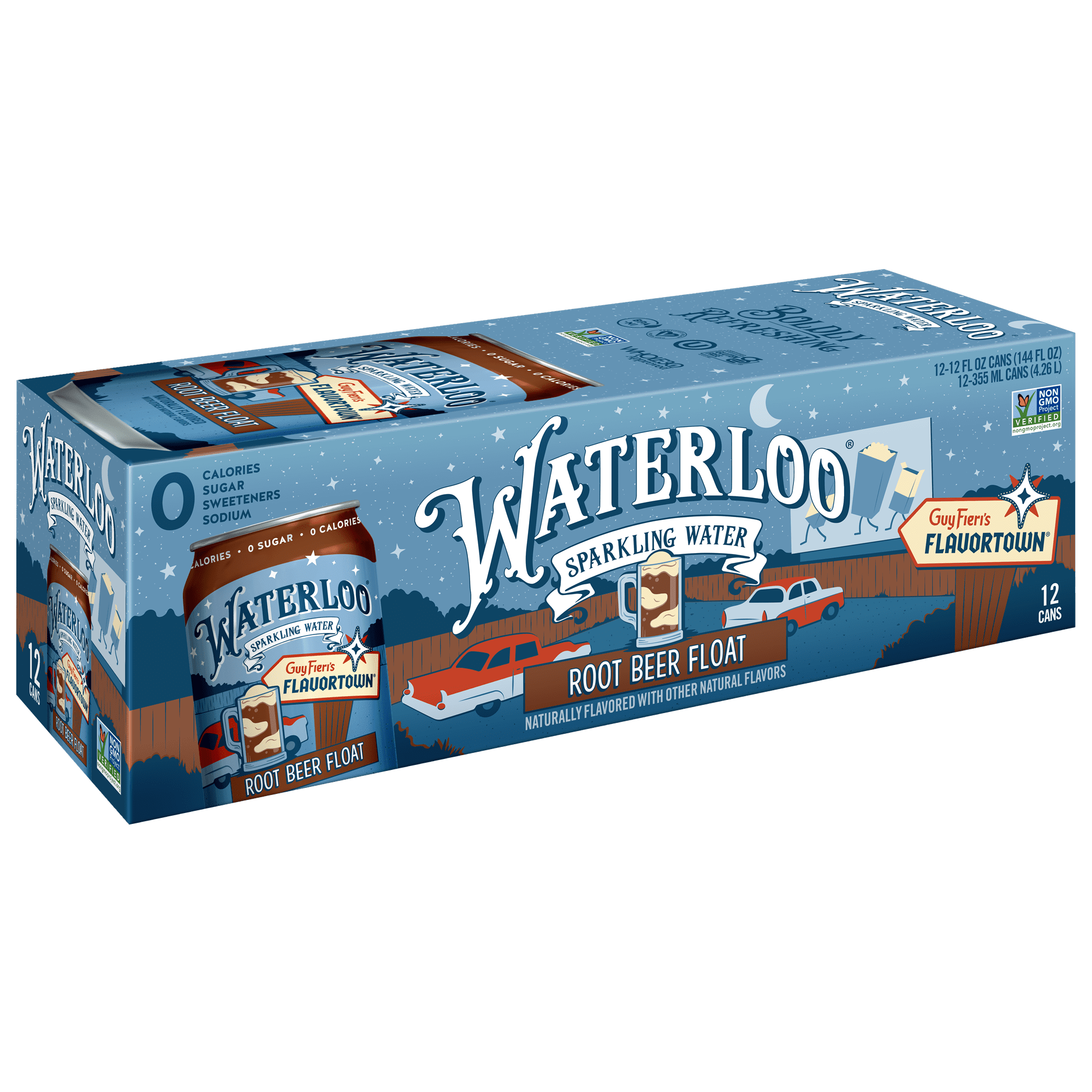 Waterloo Sparkling Water, Root Beer Float, 12 fl oz, 12 Pack Cans ...