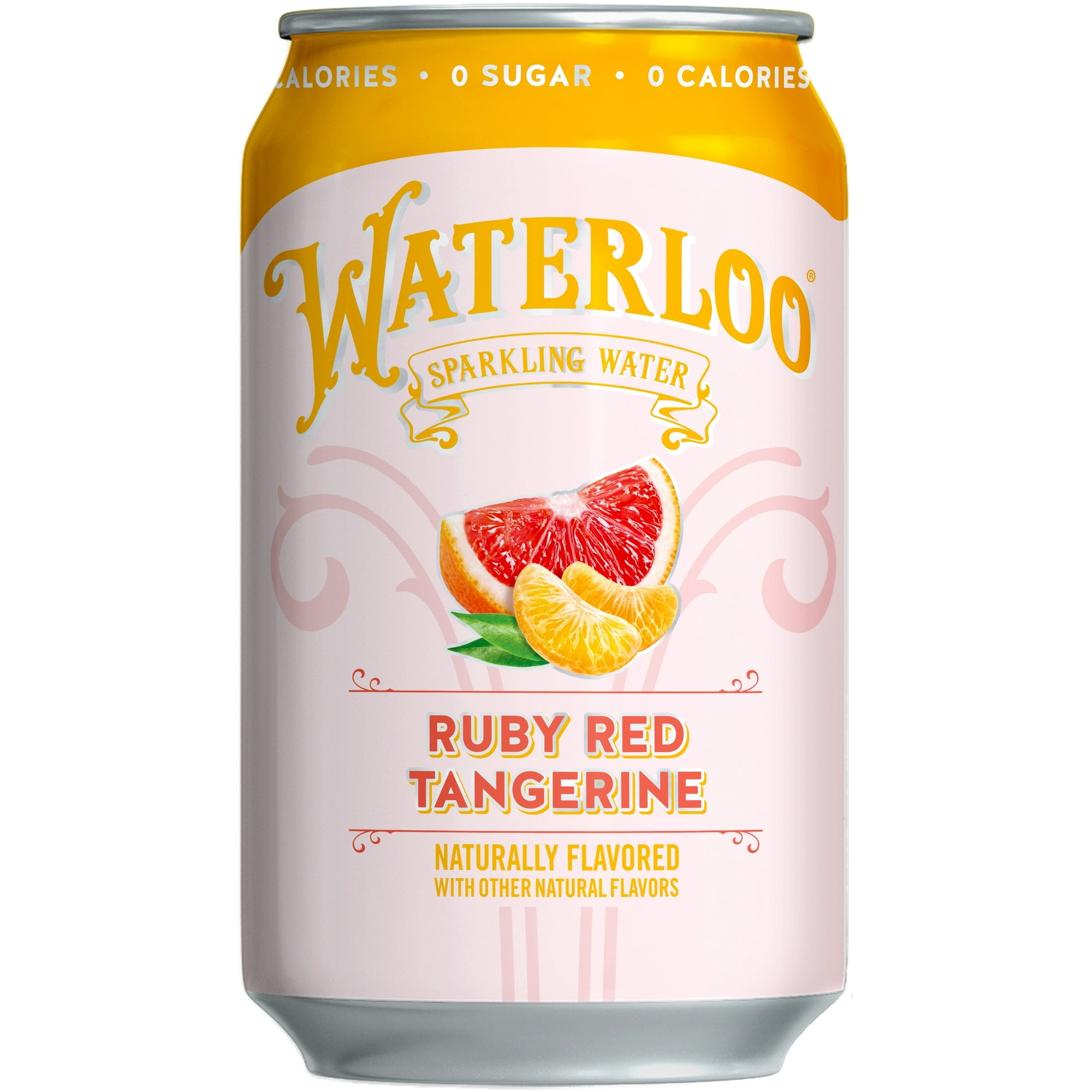 Waterloo Sparkling Water, Ruby Red Tangerine, 8 Pack Cans 12 fl oz ...