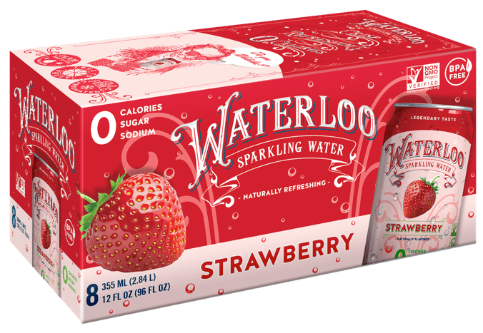 Waterloo Sparkling Water, Strawberry, 12 fl oz, 8 Pack Cans - Walmart.com
