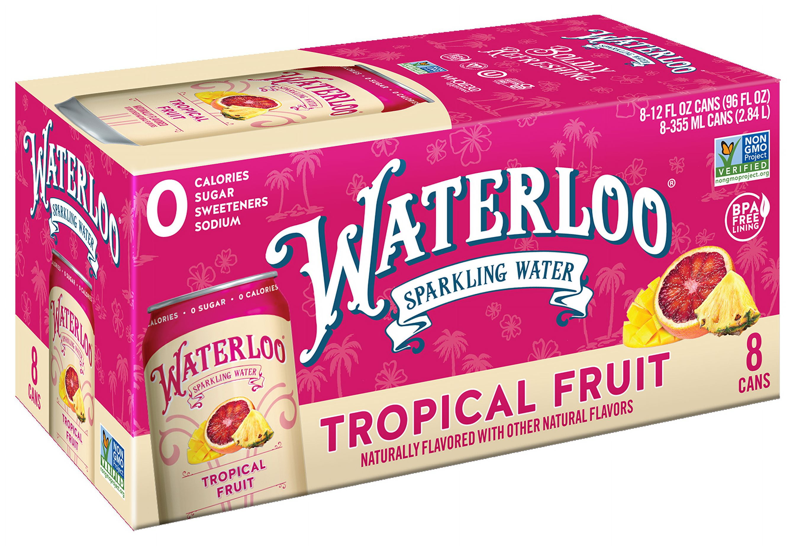 Waterloo Fizzy Flavored Pineapple Tropical Fruit Sparkling Water, Sugar ...