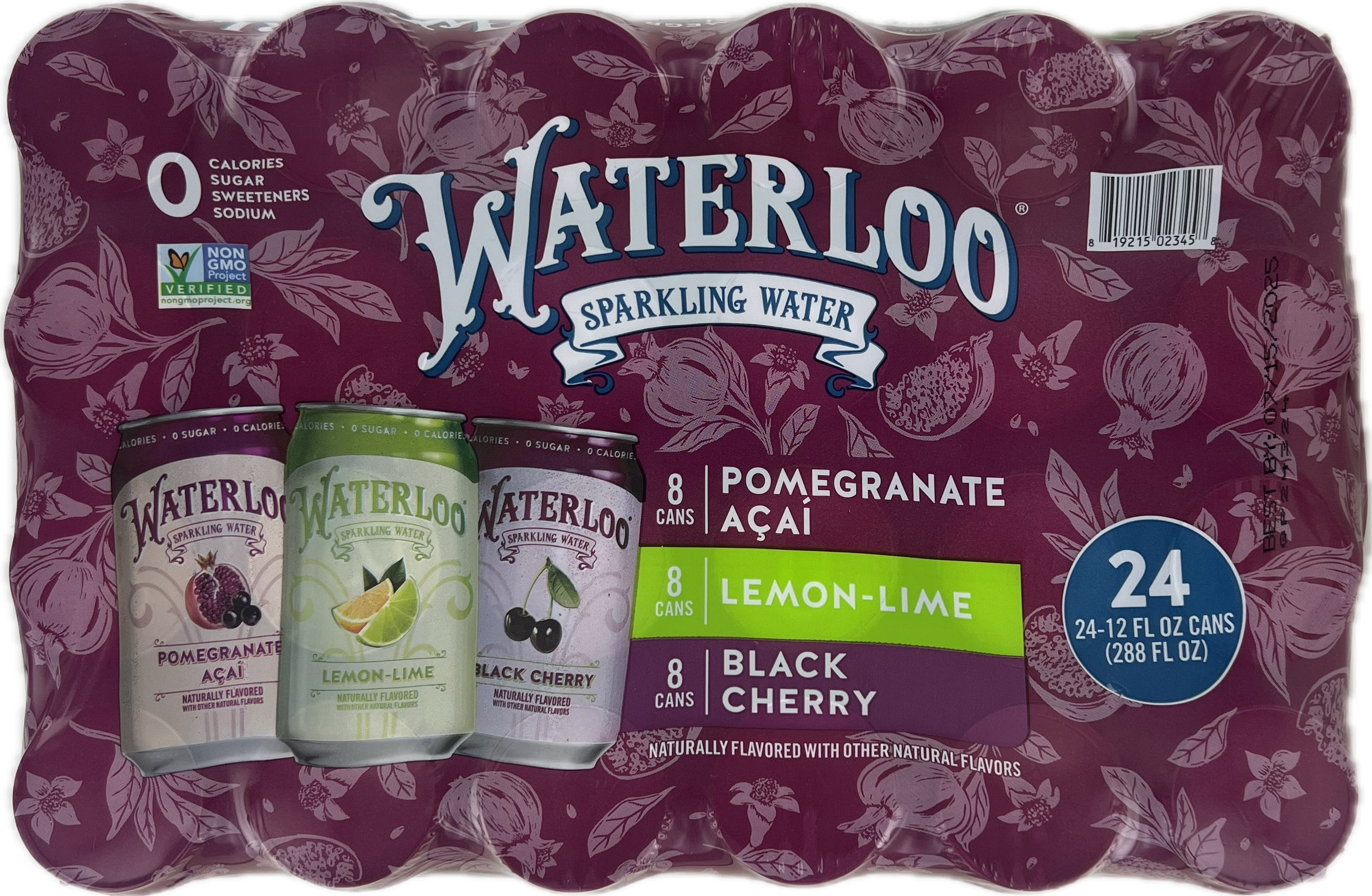 Waterloo Sparkling Water, Variety Pack, 12 Fluid Ounce (24 Count) - Walmart.com