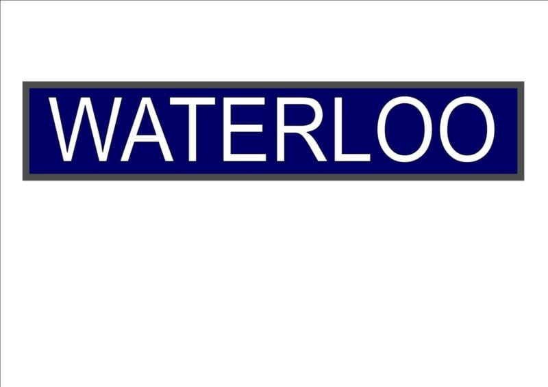 Waterloo Station Reproduction London Underground Station Sign, London ...