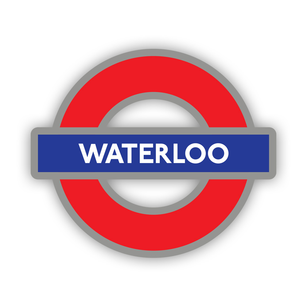 Waterloo Tube Sign Roundel Sticker Decal - Self Adhesive Vinyl ...