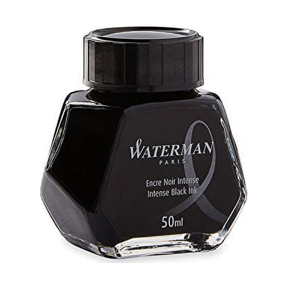 Waterman 1.7 oz Ink Bottle for Fountain Pens, Intense Black (S0110710 ...