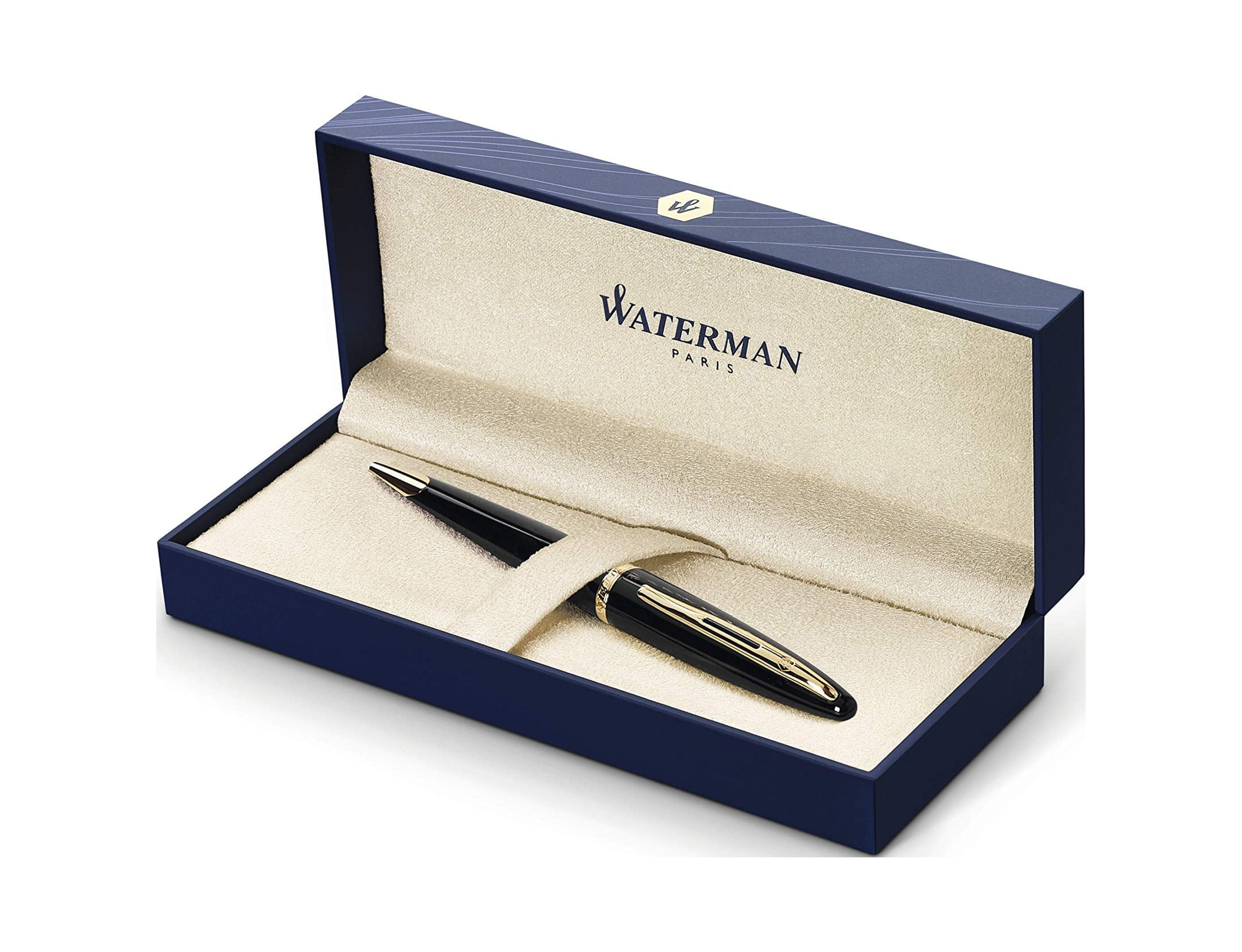 Waterman Carene Black Ballpoint Pen with Twist Action, 10 mm, Black Ink ...