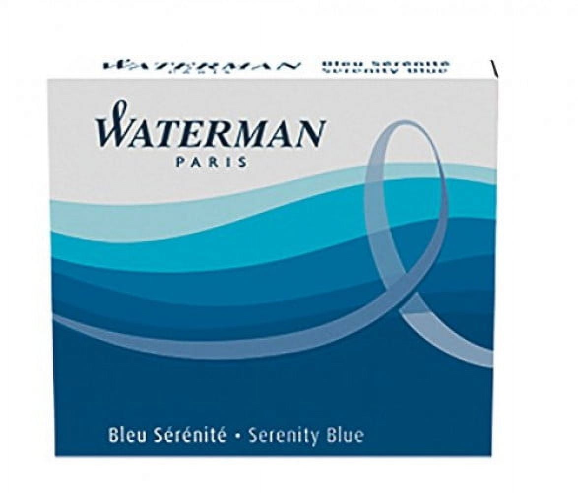 Waterman Mini International Cartridges for Fountain Pens, Serenity Blue ...